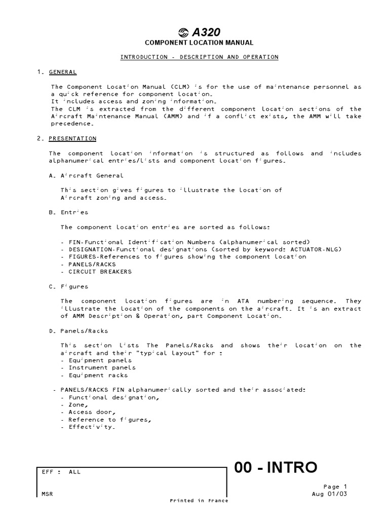 A320 Component Location Manual Guide | PDF | Engines | Transport