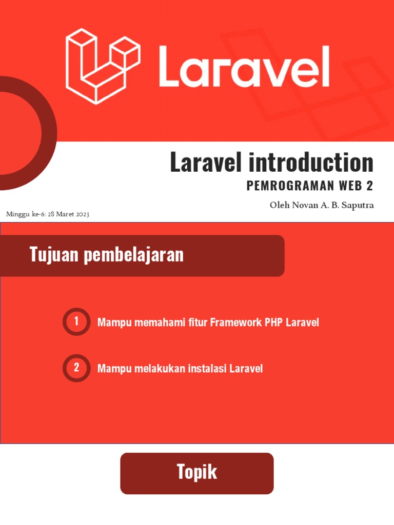 Minggu Ke-6 Laravel Introduction | PDF | Php | Computing