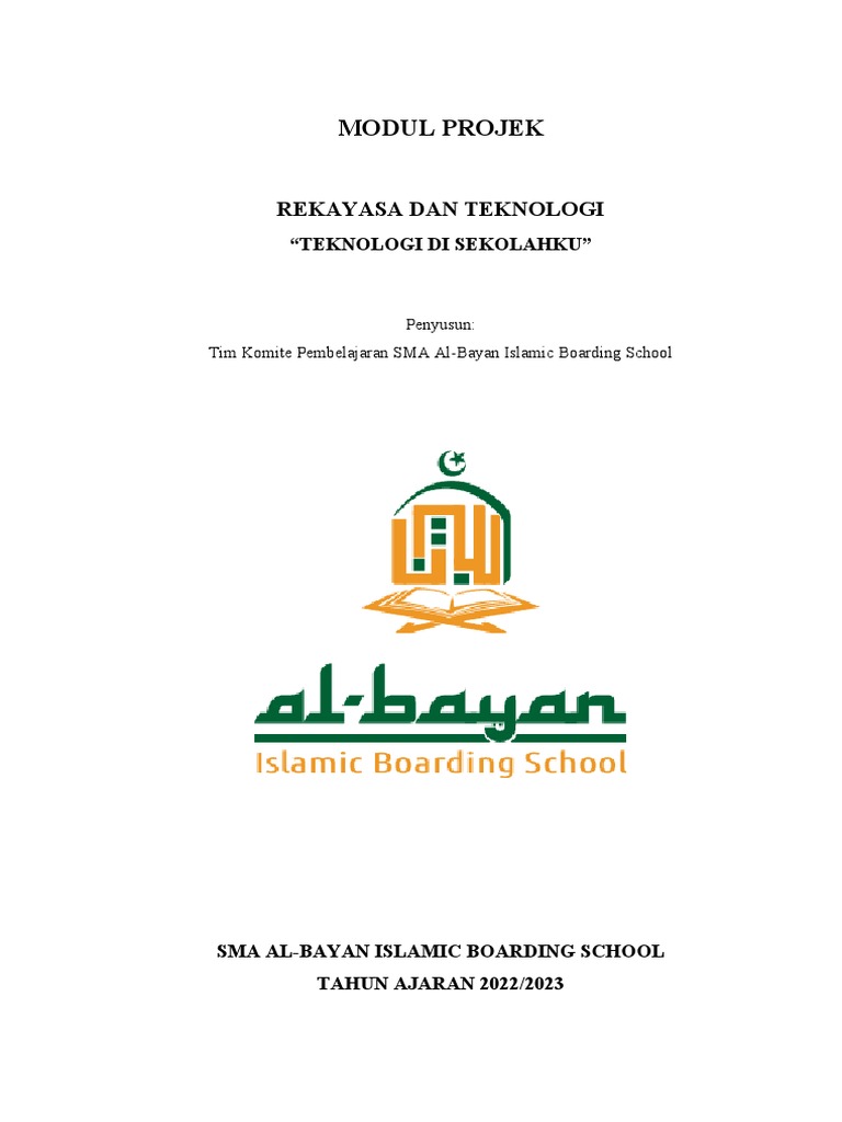 Modul Projek Rekayasa Teknologi (Teknologi Di Sekolahku) | PDF