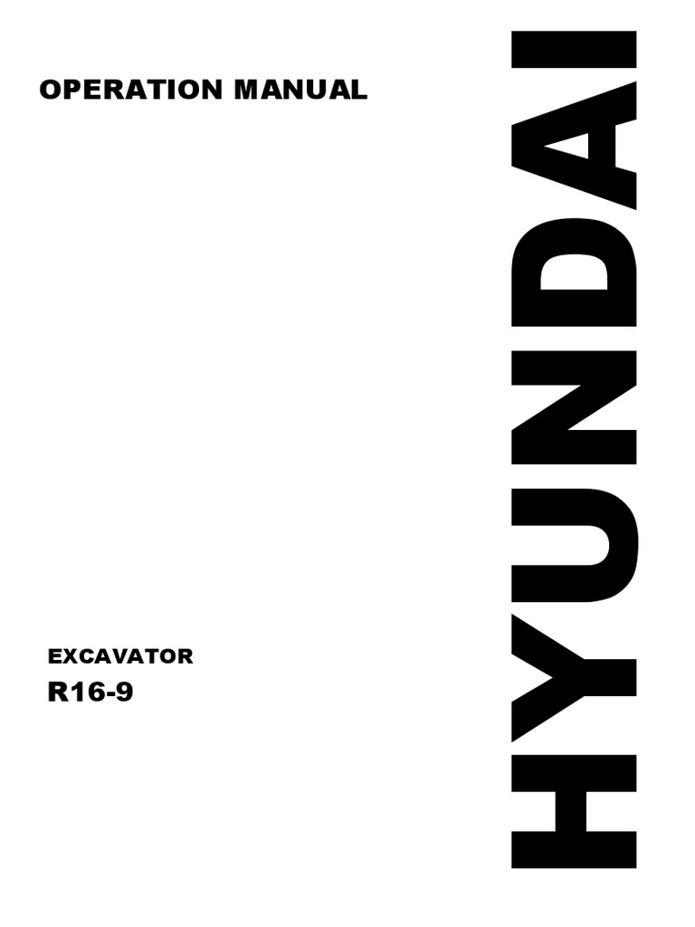 CONTENTS Hyundai Excavator - R16 9 - Operation 113pages | PDF | Crane (Machine) | Engineering