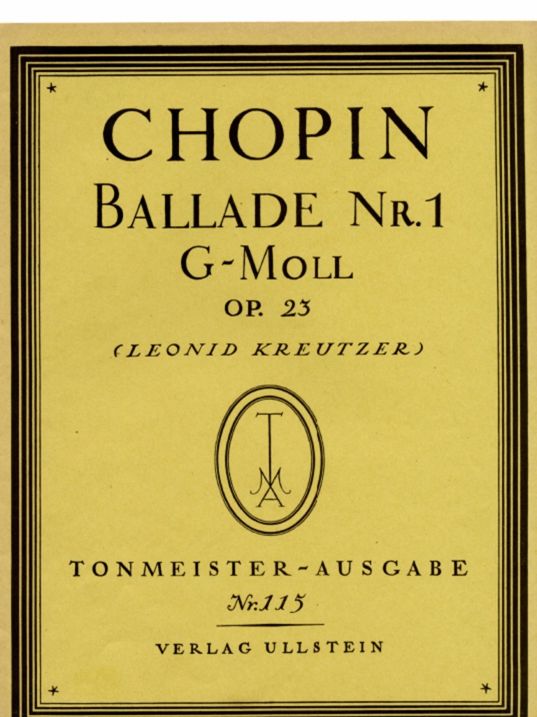 Complete Score - Ballade No.1, Op.23 (Chopin) | PDF