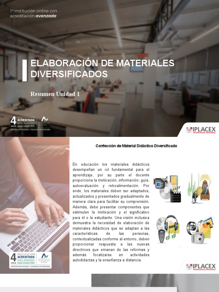 Elaboración de Materiales Diversificados | PDF | Multimedia | Aprendizaje