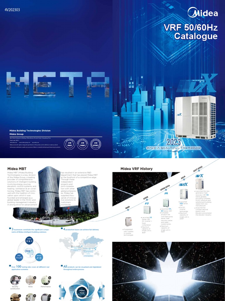 Midea VRF Catalogue Overview | PDF | Technical Support