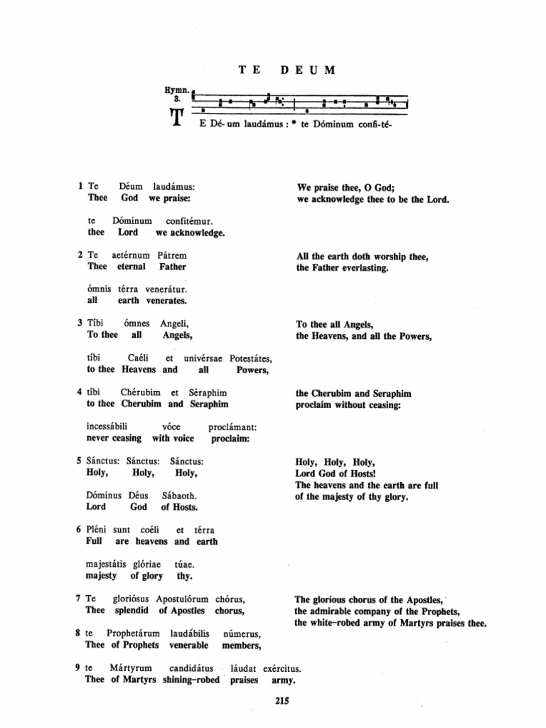 Te Deum Pronunciation Guide | PDF