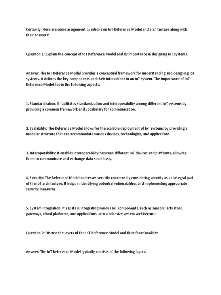 Assignment Questions on Iot | PDF | Internet Of Things | Unmanned Aerial Vehicle