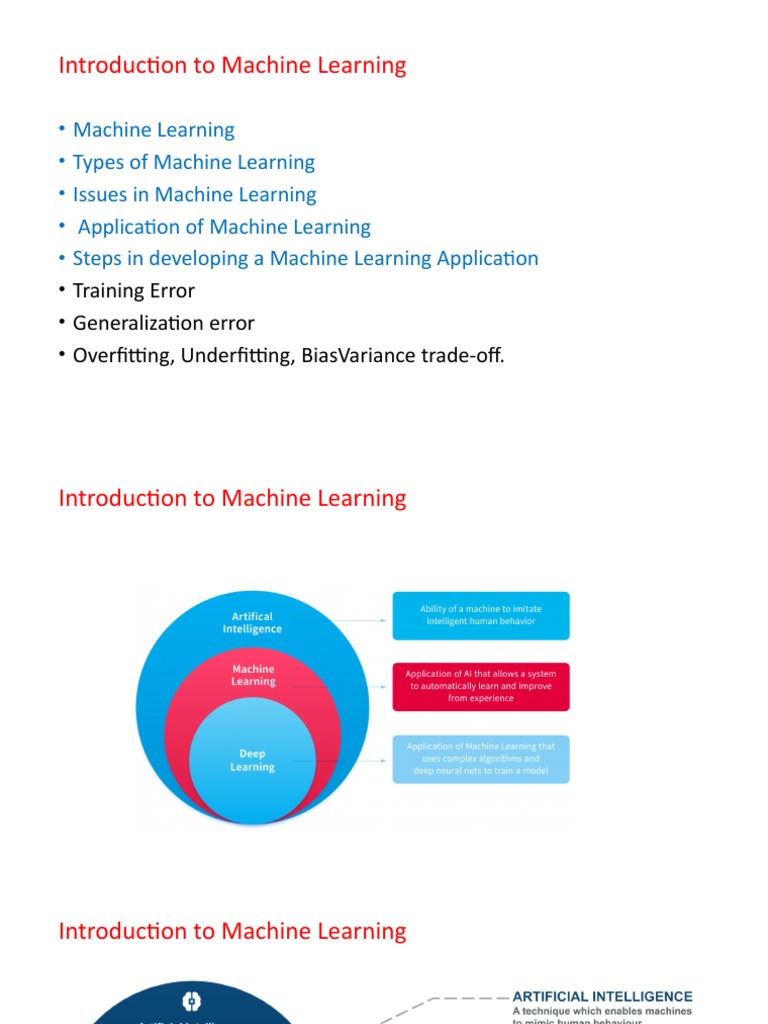 Introduction to ML | PDF