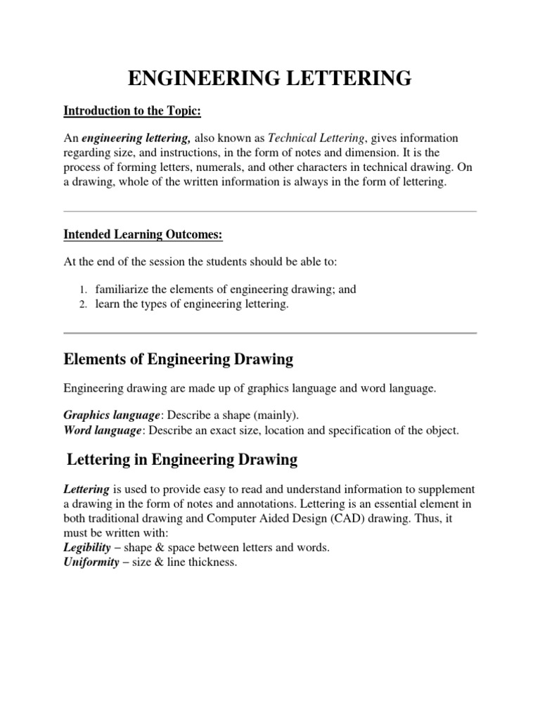 Engineering Lettering | PDF | Writing | Graphic Design