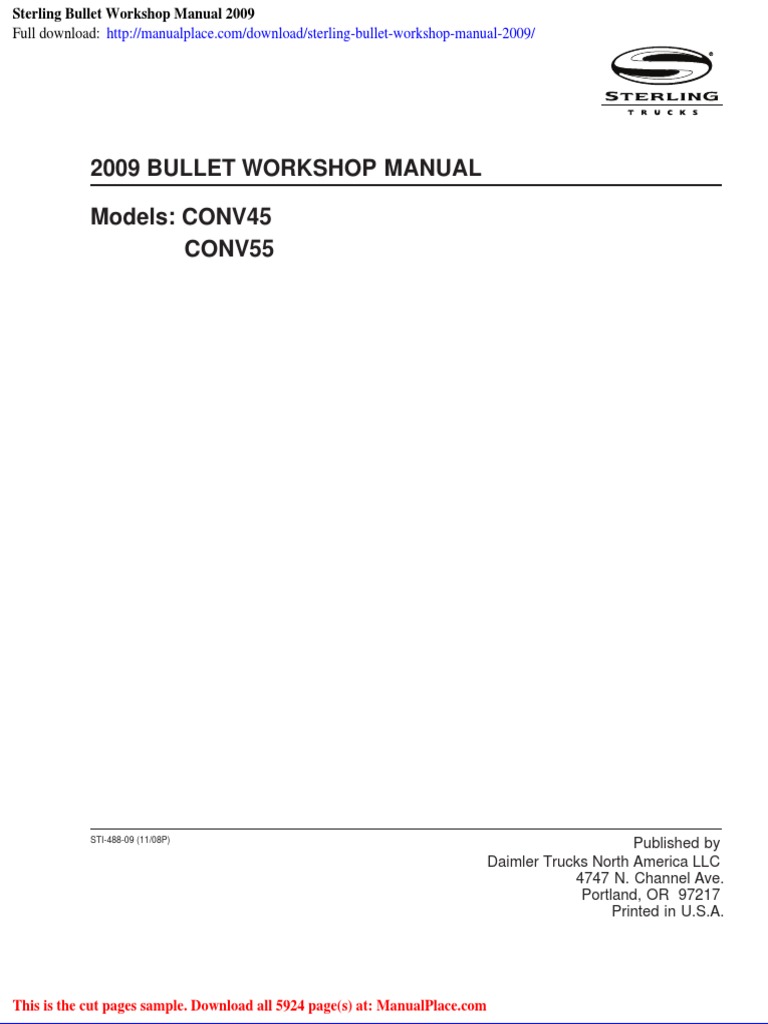 Sterling Bullet Workshop Manual 2009 | PDF | Foot (Unit) | Screw