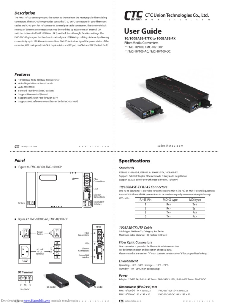 CTC Union - Fmc-10100 | PDF | Electromagnetic Interference ...