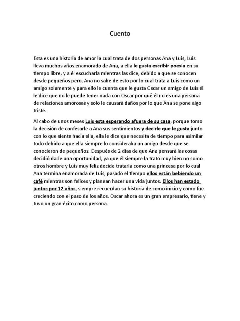 Cuento Ingles Pdf