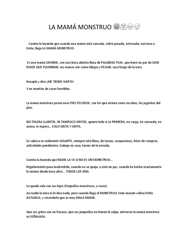 La Mamá Monstruo ???? | PDF