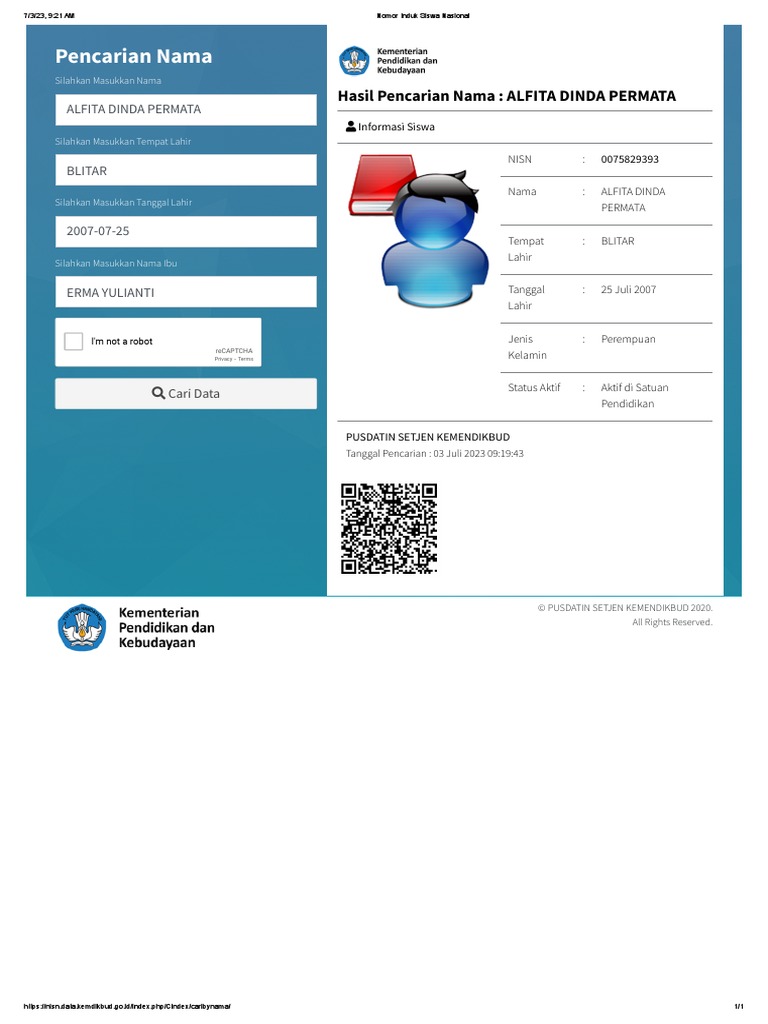 Nisn - Alfita Dinda Permata | PDF