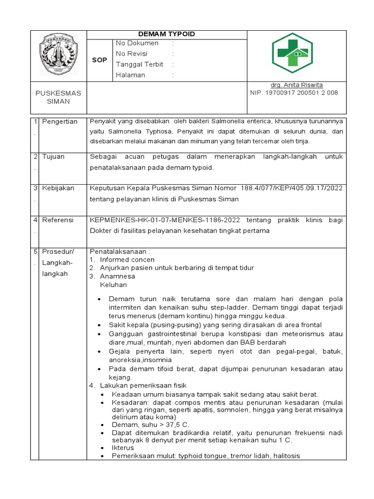 Demam Typoid | PDF