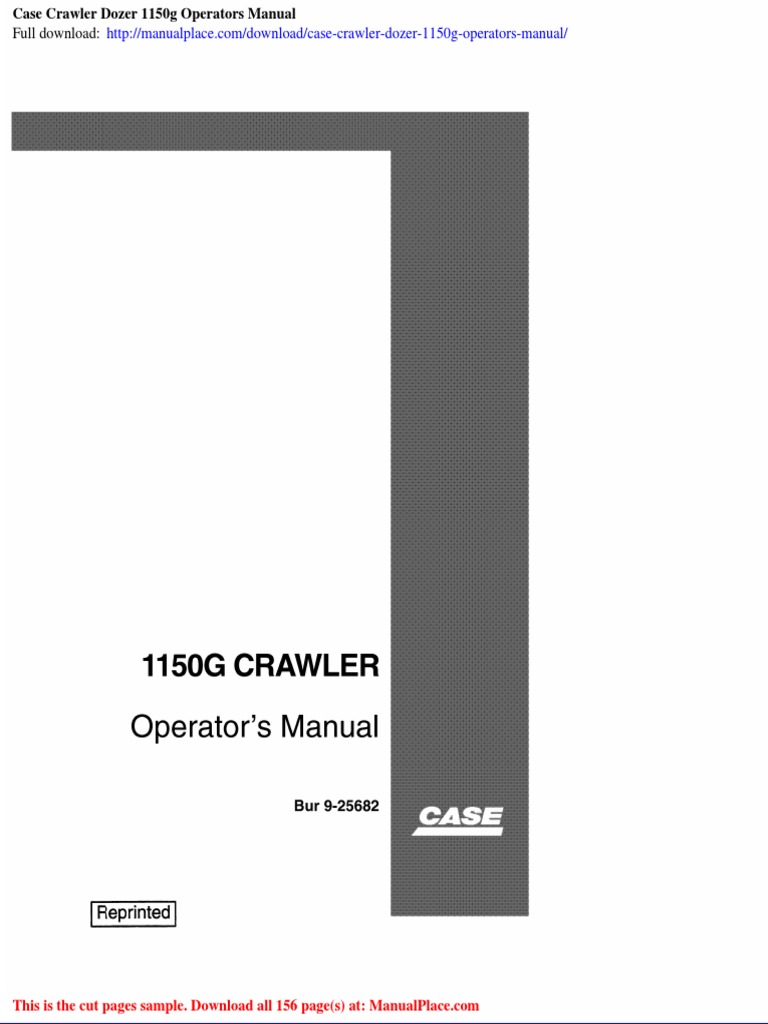 Case 1150G Dozer Operators Manual | PDF
