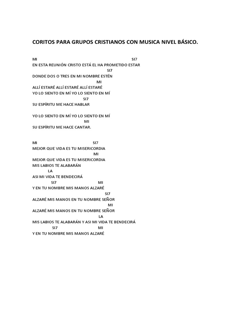 Coros para Grupos Familiares Con Musica Nivel Basico 2021 | PDF | Cristo (título) | Jesús