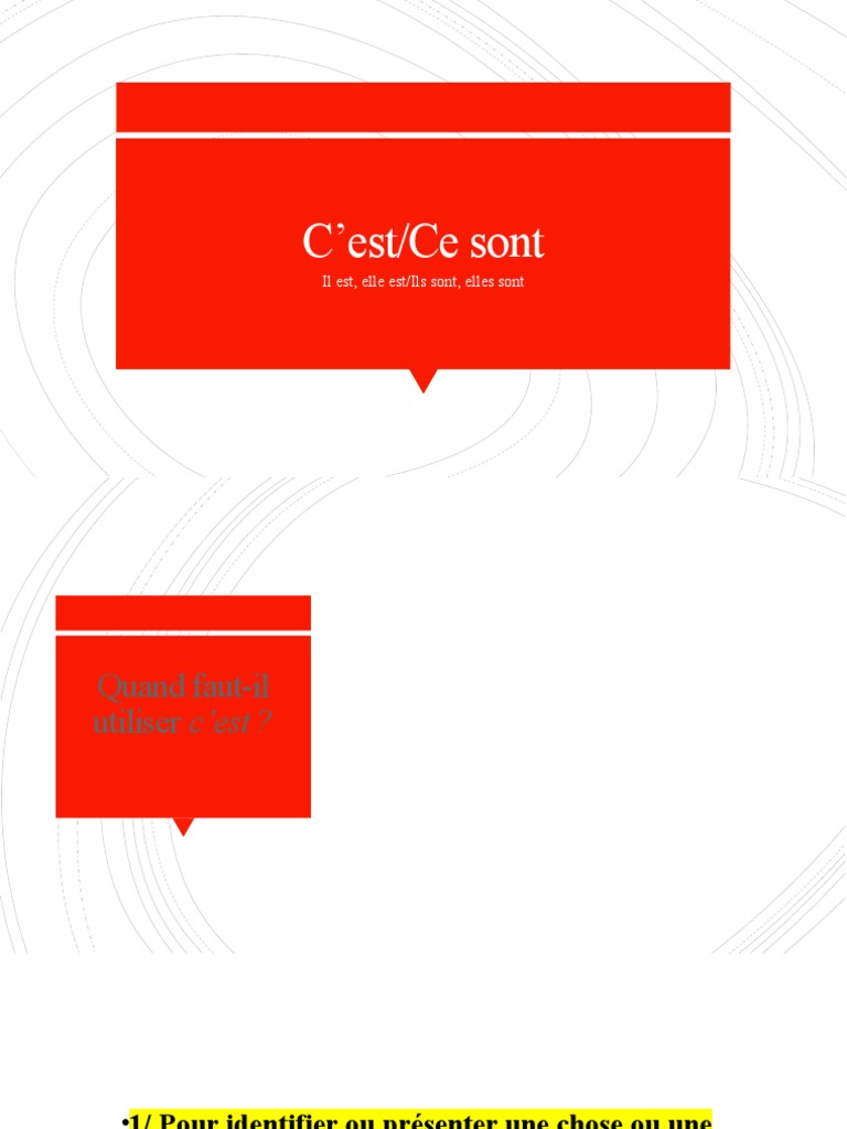C'est Il Est | PDF