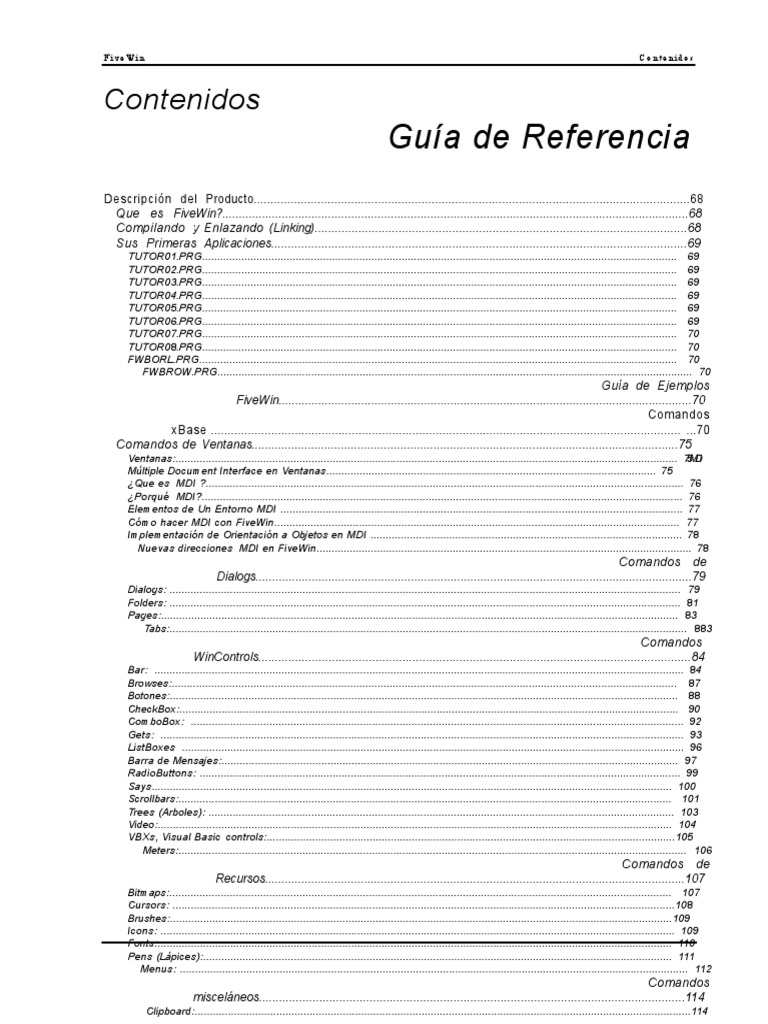Fivewin Guia de Referenciapdf | PDF | Microsoft Windows | Programación ...
