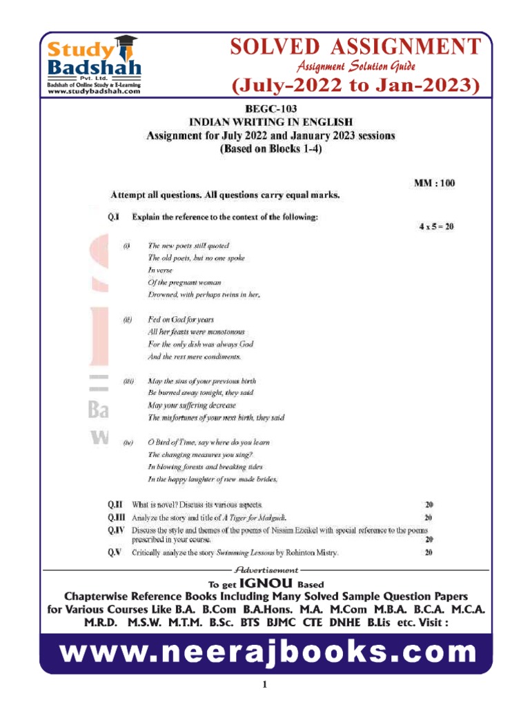 Begc-103-Em 22-23 | PDF