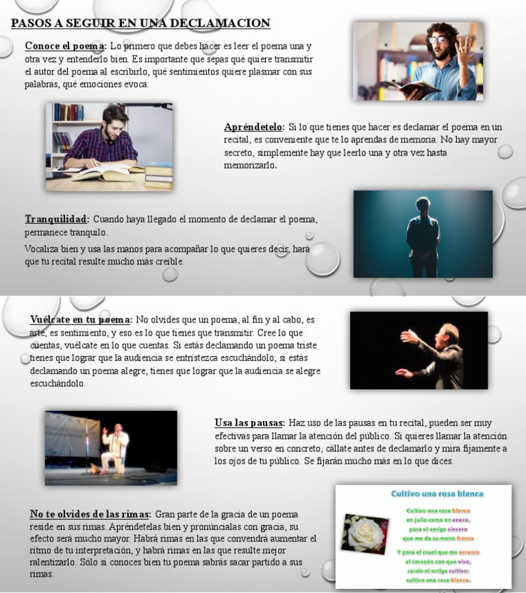Pasos A Seguir en Una Declamacion | PDF