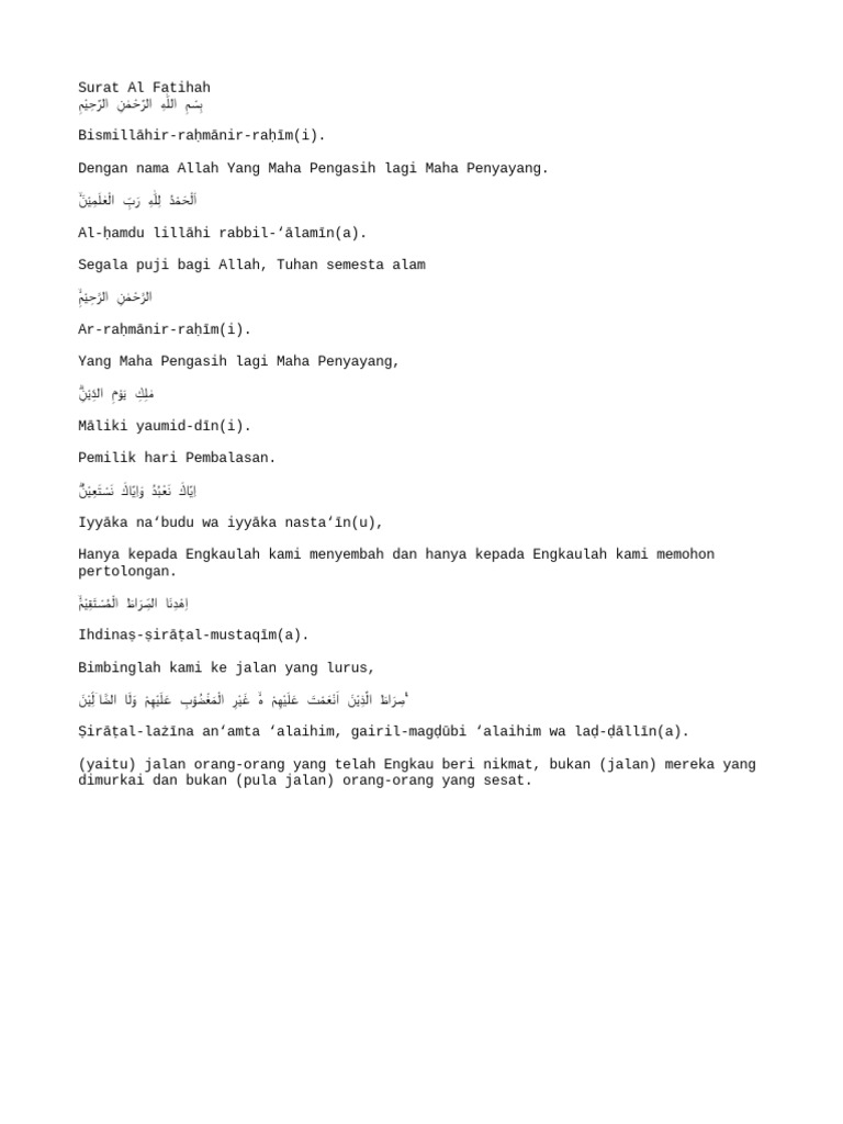 al fatiha | PDF