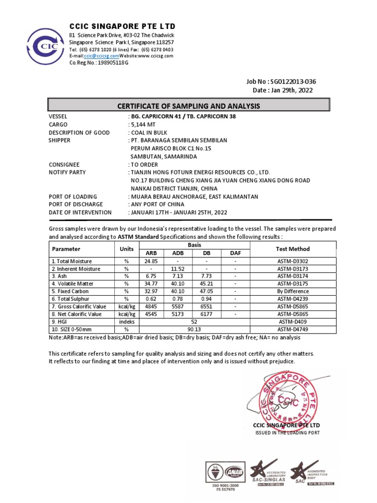 Coa Gar 48 | PDF | Fuels | Chemistry