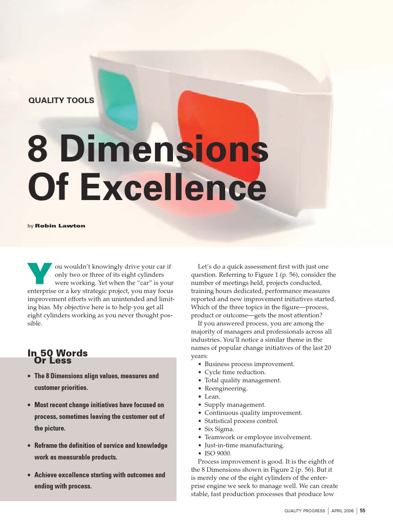 8 Dimensions of Excellence Explained | PDF | Quality Management | Lean ...