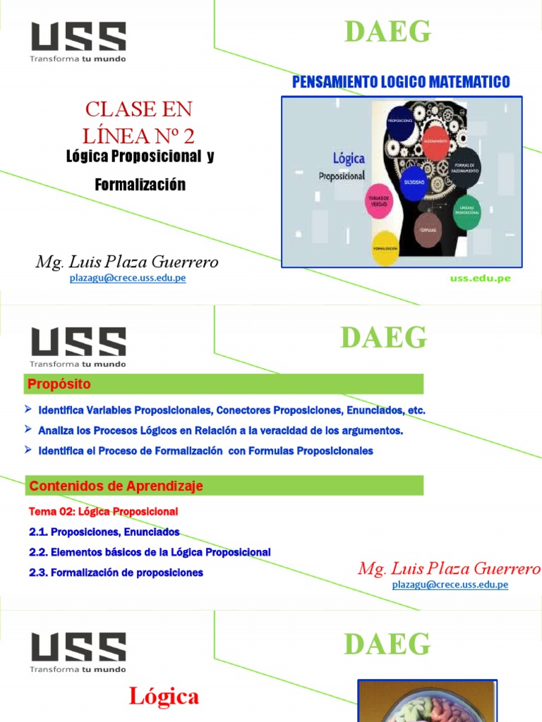 Clase #02 - Logica Proposicional | PDF | Proposición | Lógica