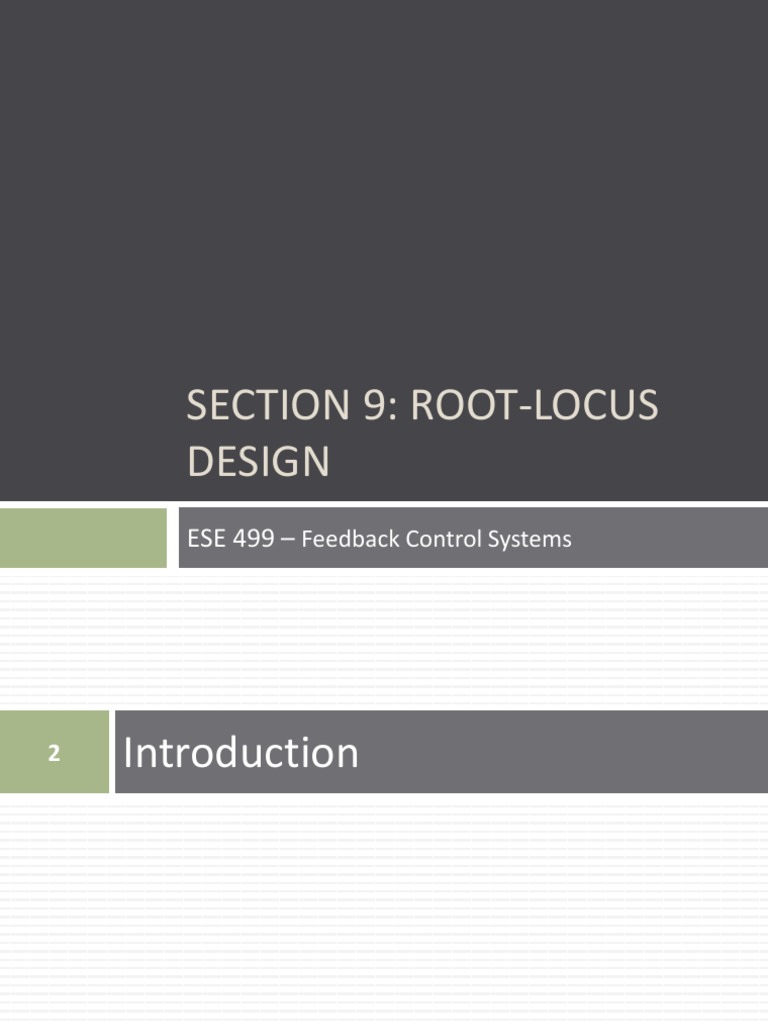 Section 9 Root-Locus Design | PDF | Control Theory | Computing