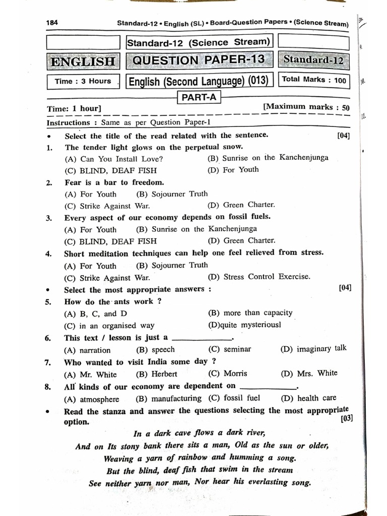 12th Sci Eng Board Apaper | PDF