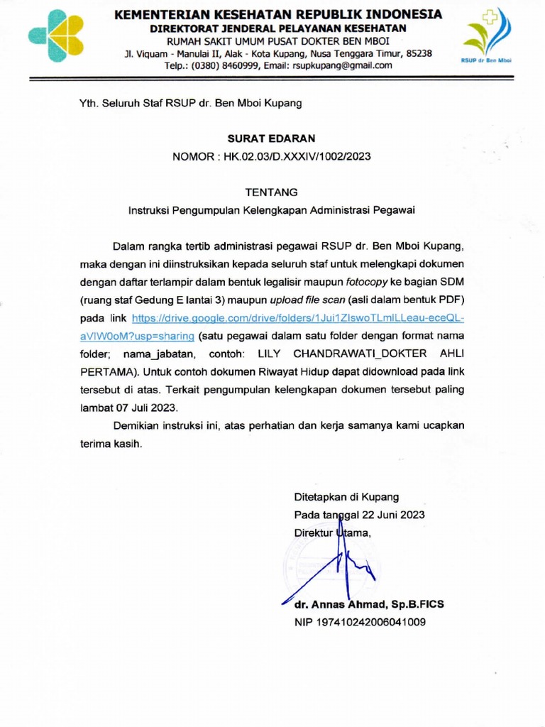 Instruksi Tertib Administrasi | PDF