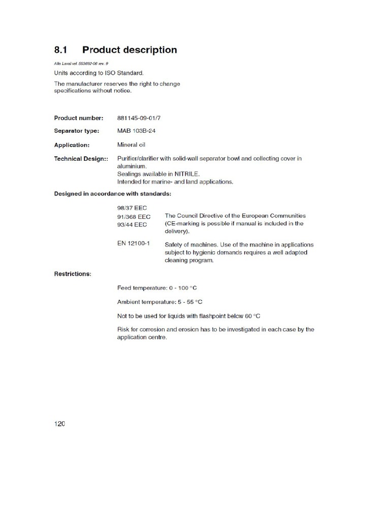 MAB 103 B-24 Spec | PDF