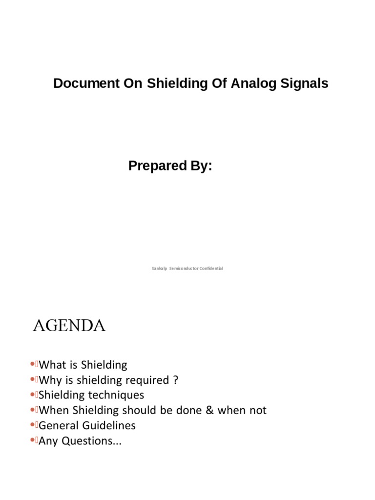 Shielding Techniques for Analog Signals | PDF | Electric Current ...