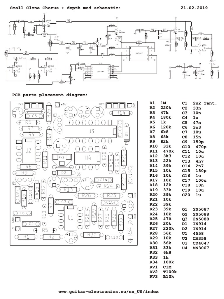 Small Clone Chorus Eng Pdf Electrical Equipment Electric Power