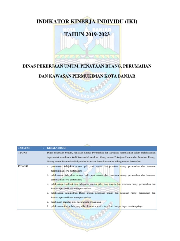 IKI 2019-2023 (Dinas PU) | PDF