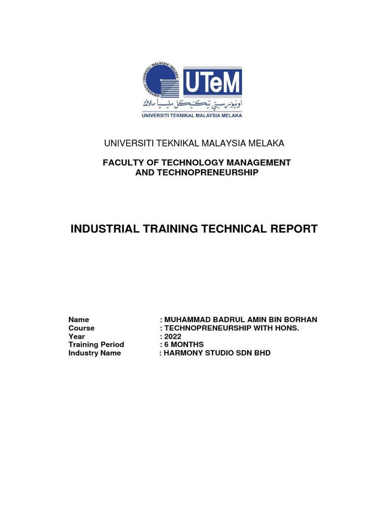 Full Report Li-Muhammad Badrul Amin Bin Borhan (B061810062) | PDF ...