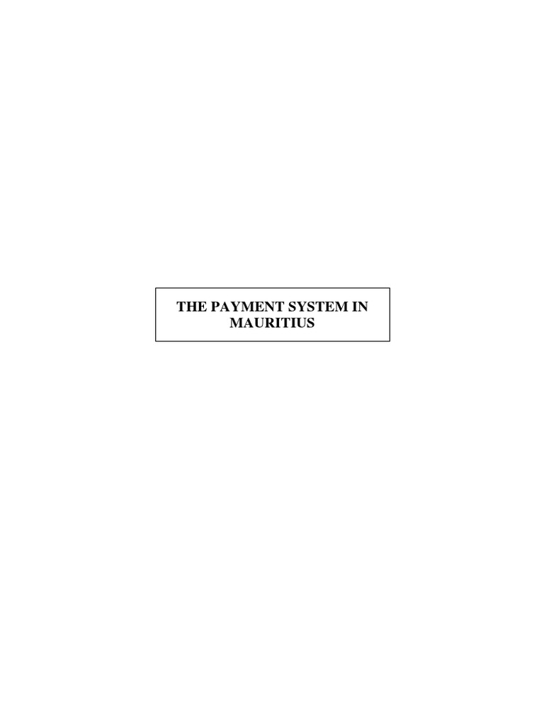 Payment System Overview in Mauritius | PDF | Credit Card | Banks