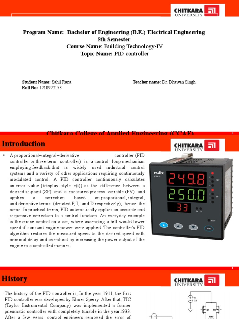 PID Controller | PDF | Control Theory | Computer Science