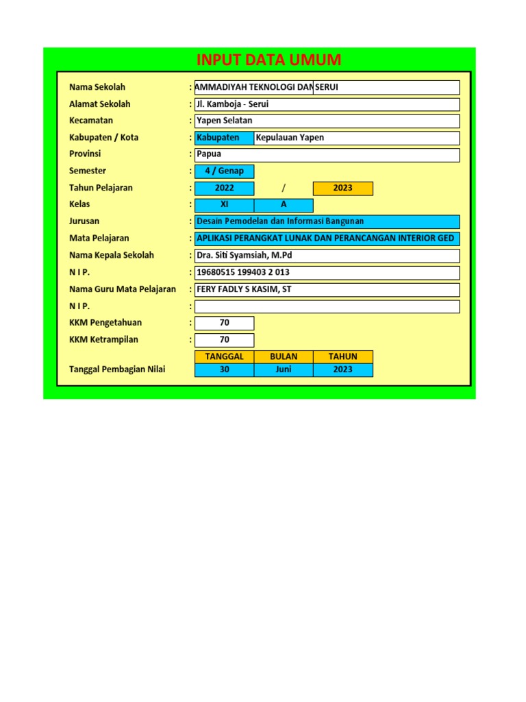 Rapor XI A Desain dan Interior | PDF