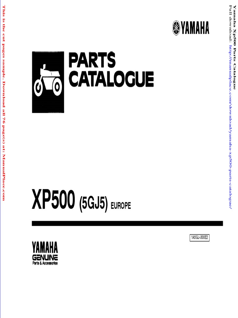 Yamaha Xp500 Parts Catalogue | PDF