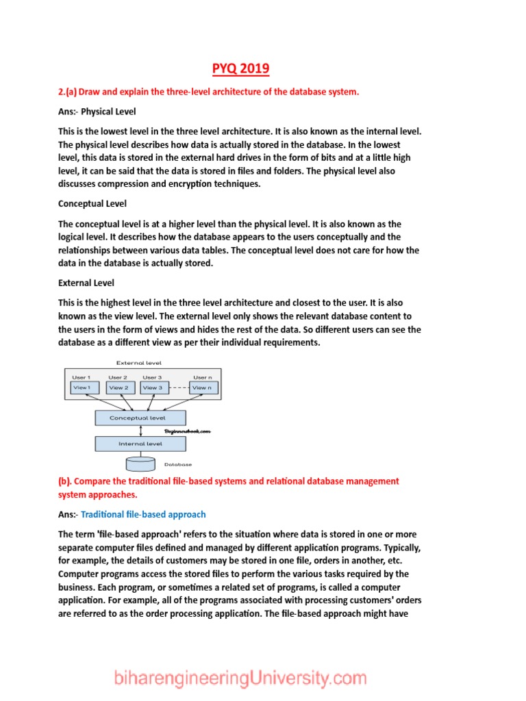 Dbms Pyq Solution 2019 | PDF | Relational Database | Database Index Dbms Pyq Solution 2019 | PDF | Relational Database | Database Index