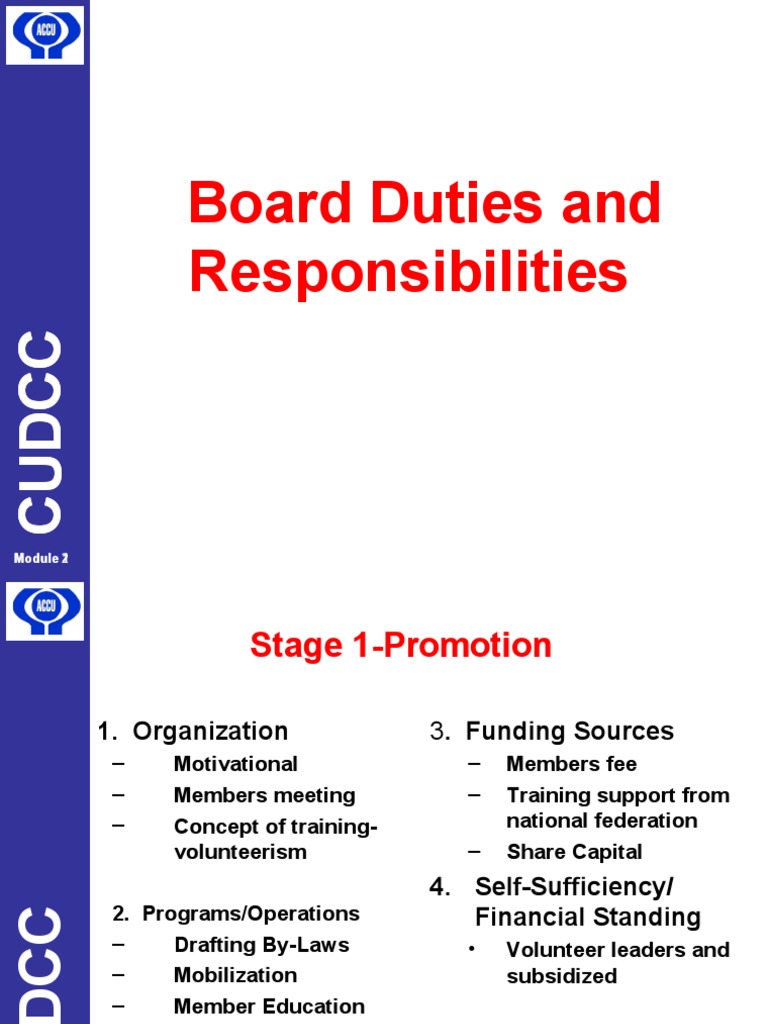 002 Basic Coop Course Board Duties and Responsibilities | Download Free ...
