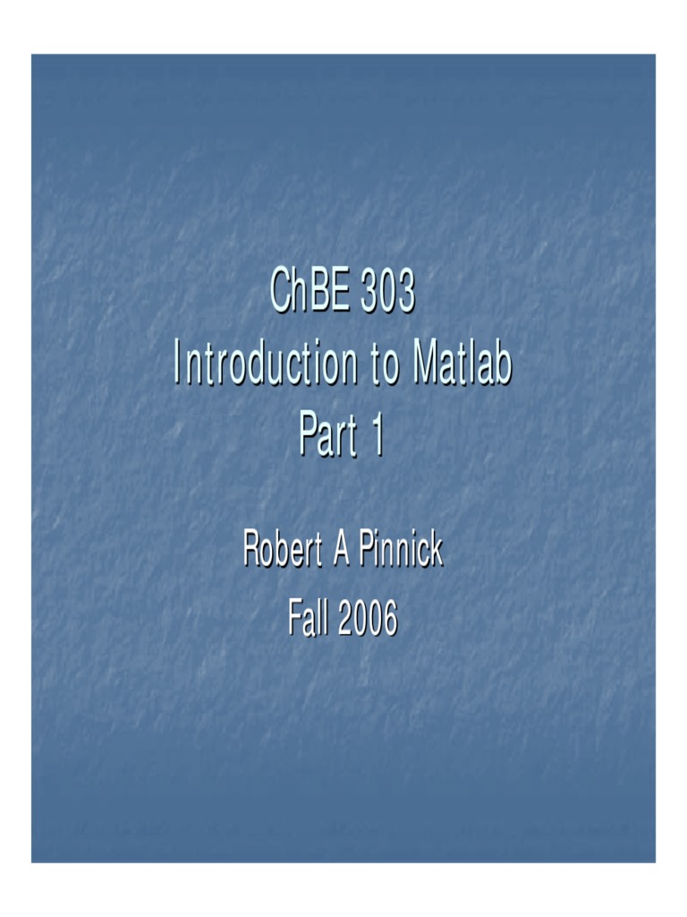 Matlab_1 | PDF