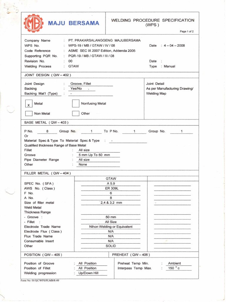 WPS 19 - Mb-Gtaw-Iv-08 | PDF