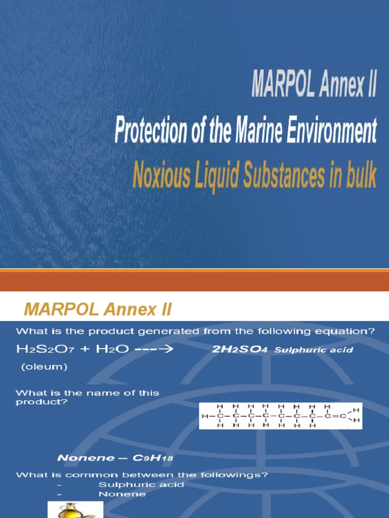 MARPOL Annex II | PDF | Business | Science & Mathematics