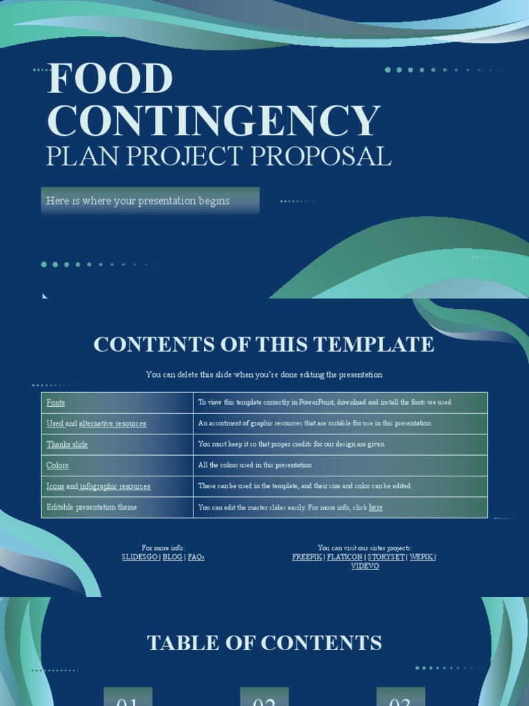 Flood Contingency Plan Project Proposal by Slidesgo | PDF | Sales ...
