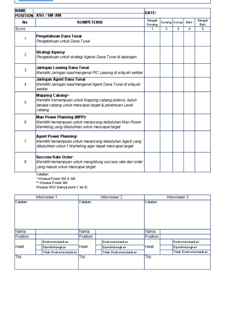 Form Interview Dana Tunai (Halaman 1) - 14 | PDF
