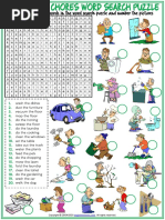 Daily Routines Vocabulary Esl Word Search Puzzle Worksheets For Kids | PDF