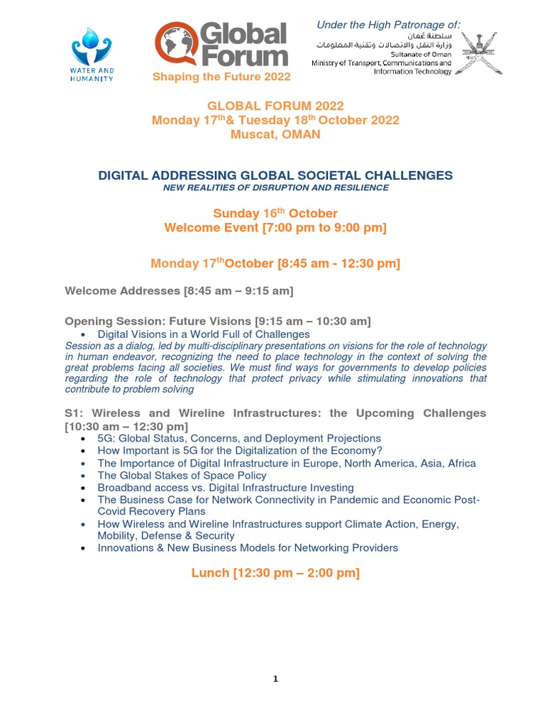Global Forum 2022 | PDF