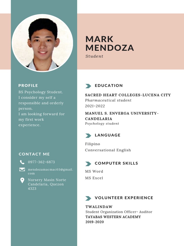 White Simple Student Cv Resume (1) | PDF