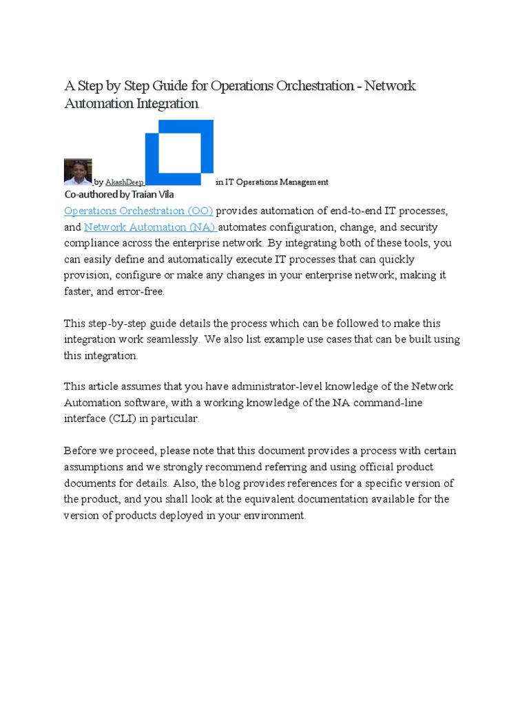 A Step by Step Guide For Operations Orchestration-NA | PDF | Web ...